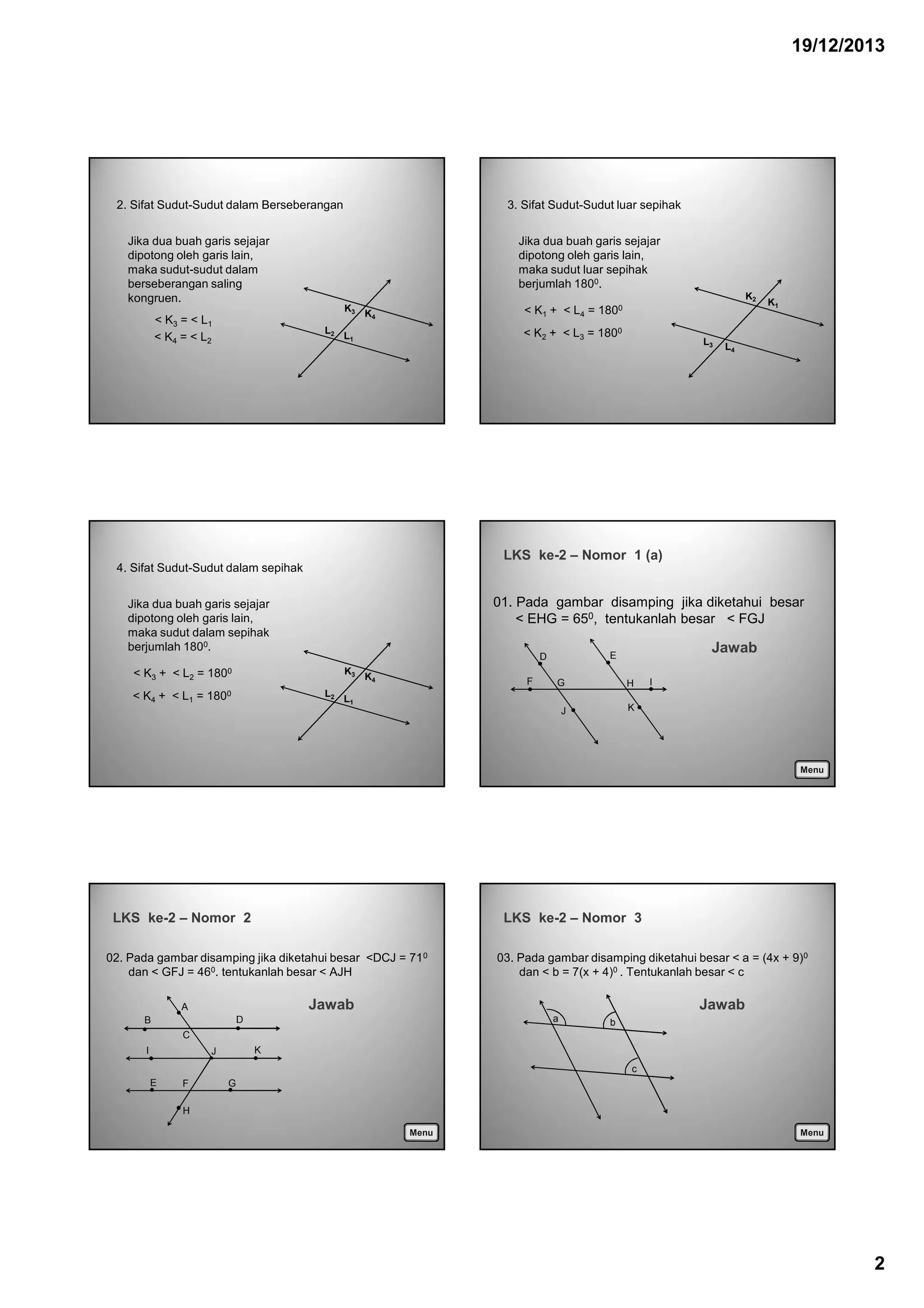 Dimensi3 sifat-sifat sudut | PDF