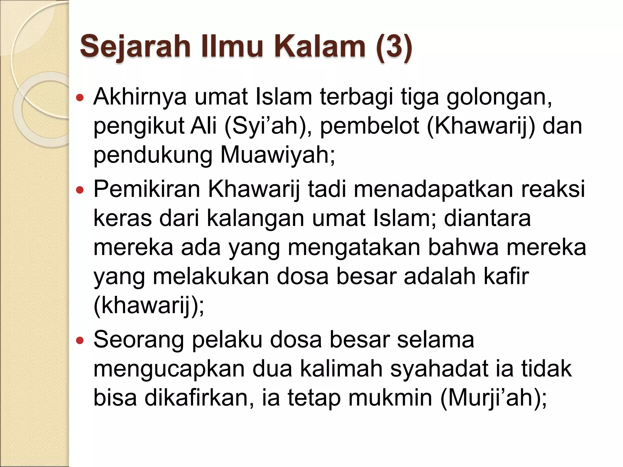 Dimensi Aliran Dan Pemikiran dalam ISlam.ppt