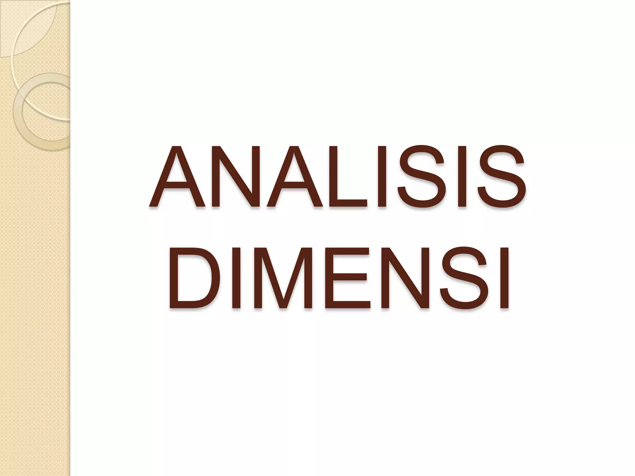 Dimensi dan analisis dimensi | PPT