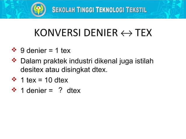 Dimensi, kehalusan dan kekuatan serat | PPT