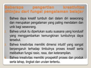 Dimensi kreatif dalam filsafat ilmu | PPTX