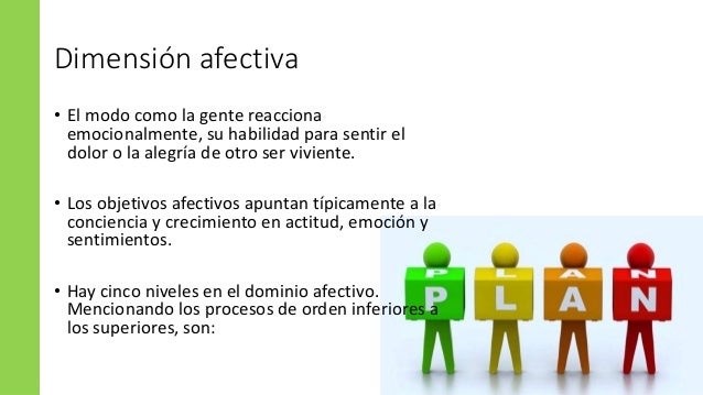 Dimensión afectiva de la taxonomía de bloom