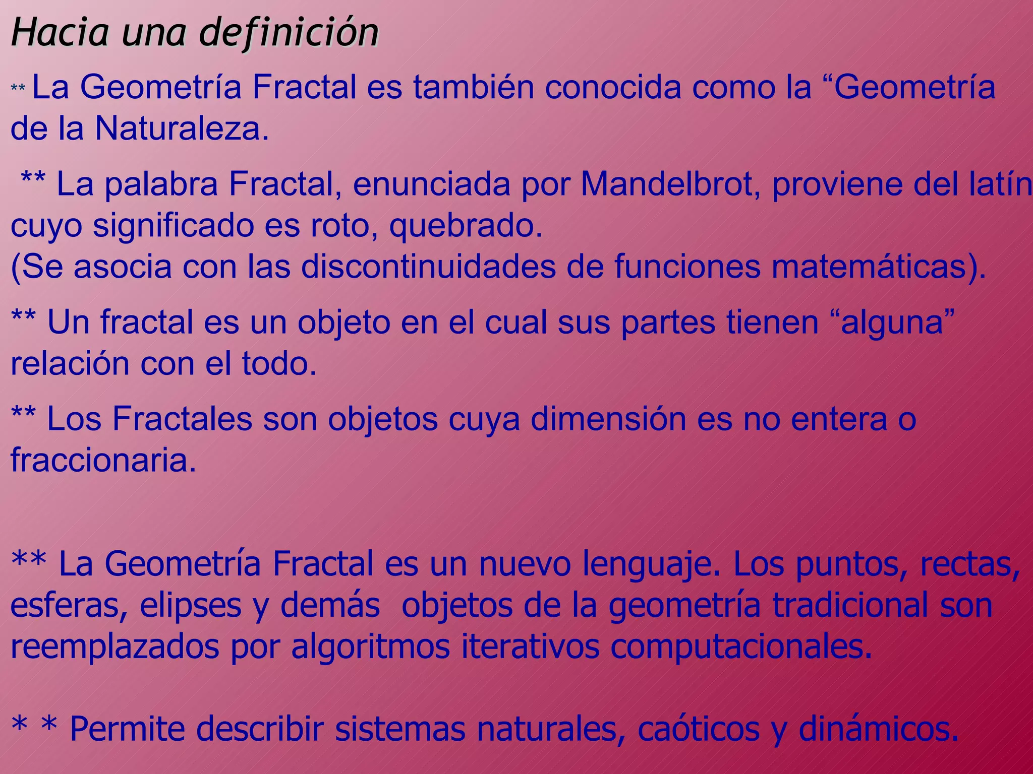 DimensióN Fractal | PPT | Geography | Science