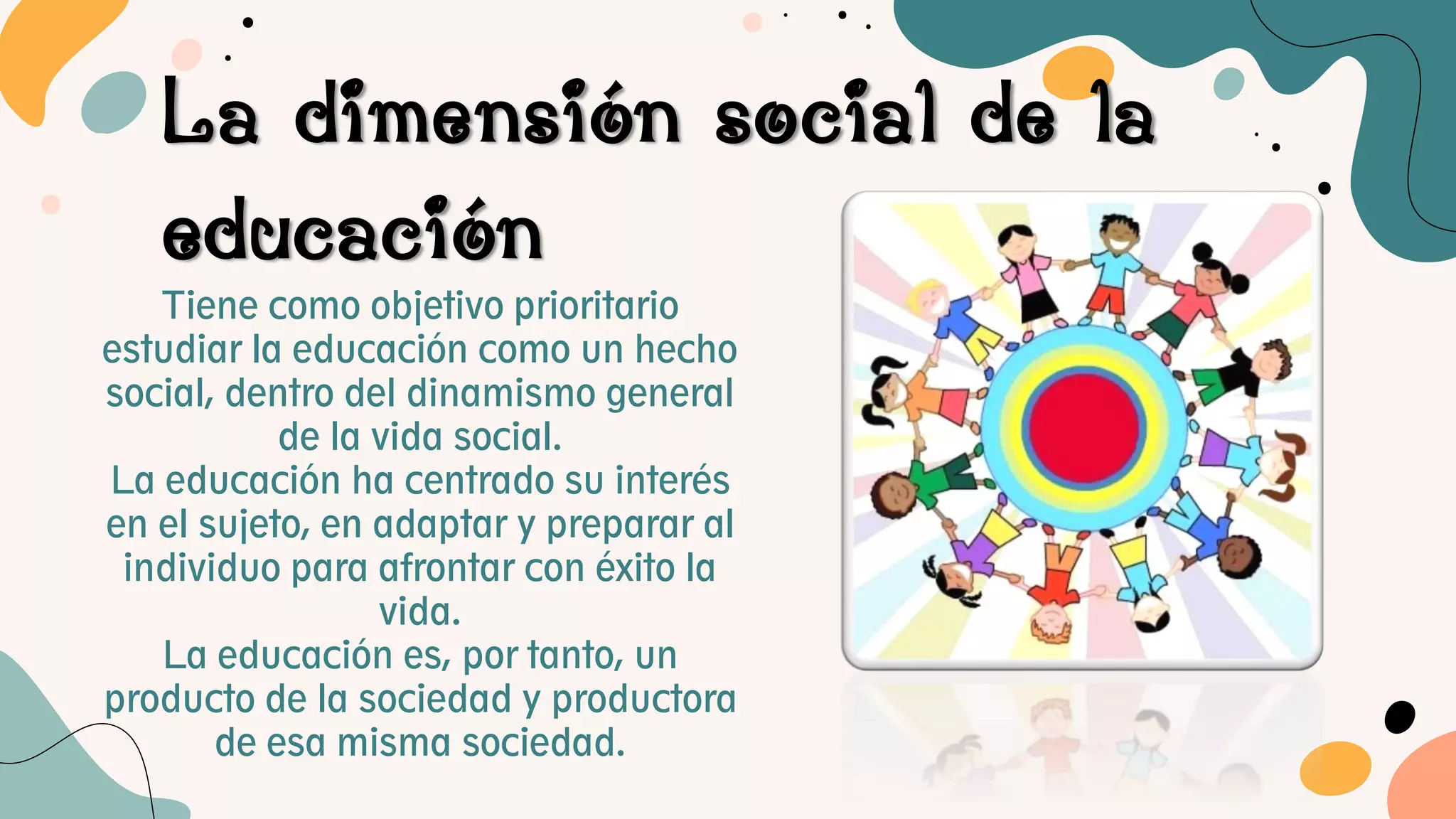 Dimensión social del sujeto y la educación | PPT