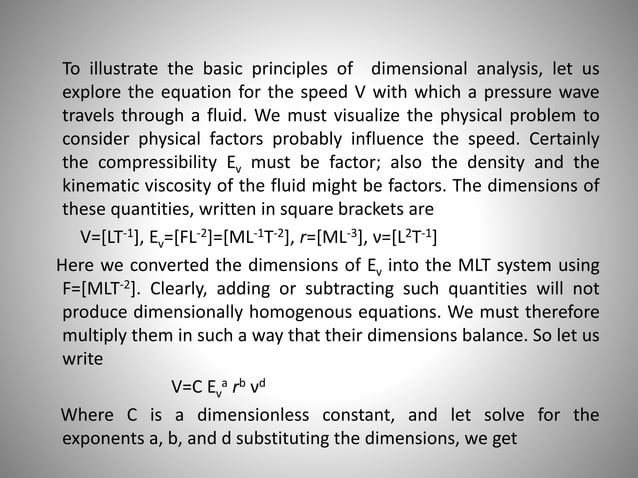 Dimensional analysis | PPTX