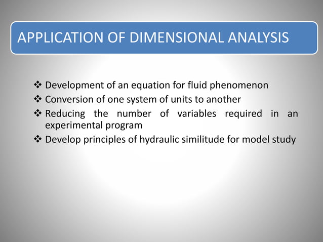 Dimensional analysis | PPTX