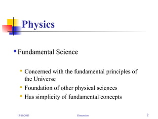 Dimension | PPT