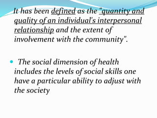 Dimension of health | PPTX