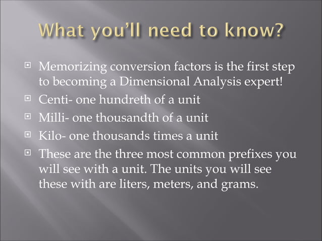 Dimensional Analysis | PPT