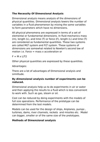 Dimensional analysis | PDF