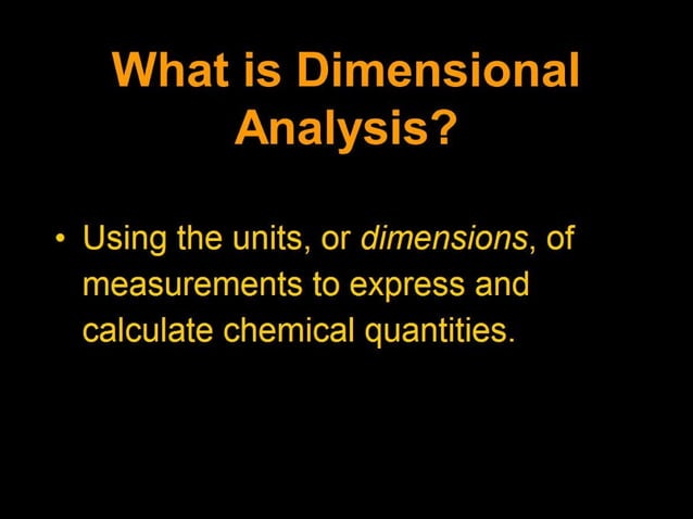 Dimensional analysis | PPT