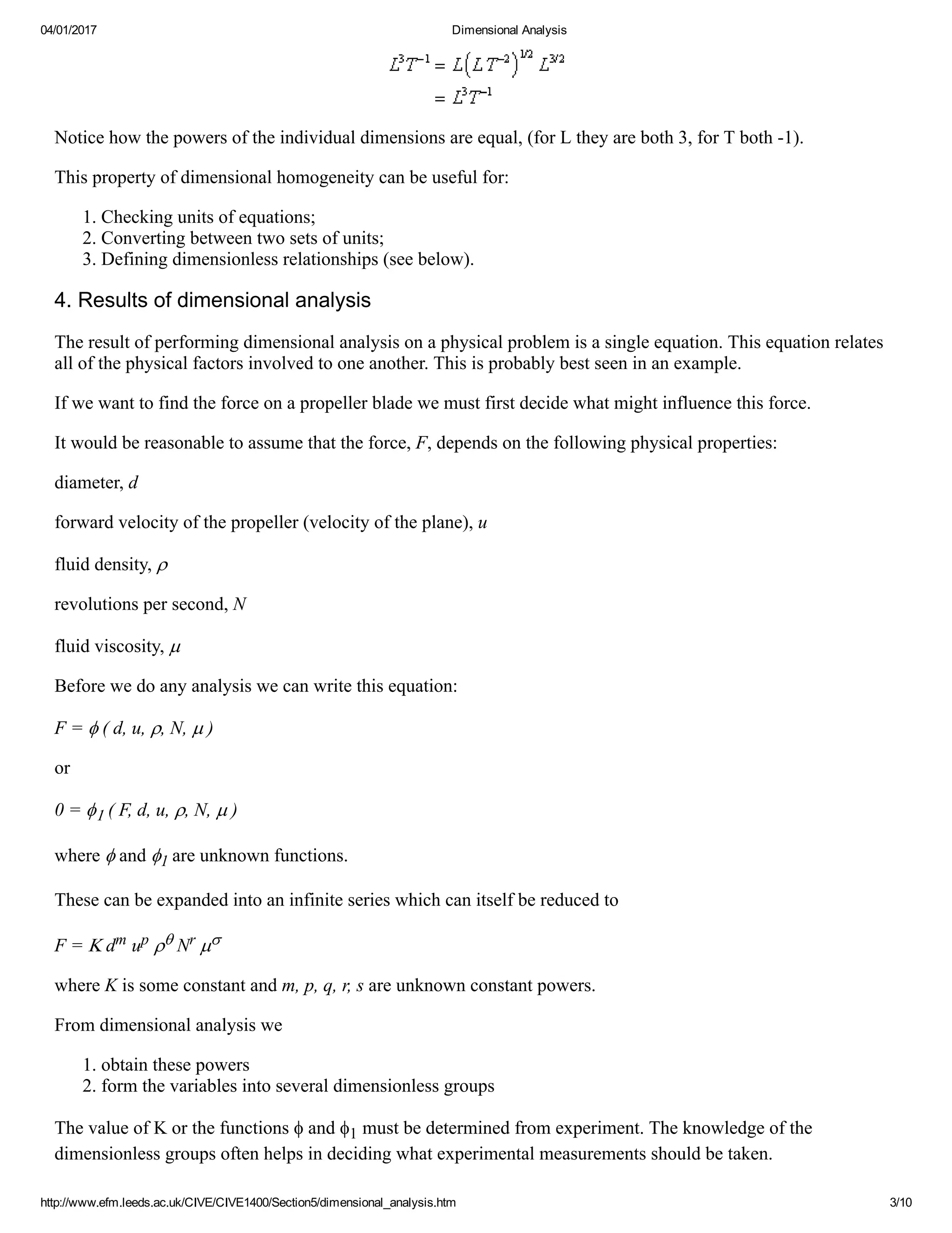 Dimensional analysis | PDF
