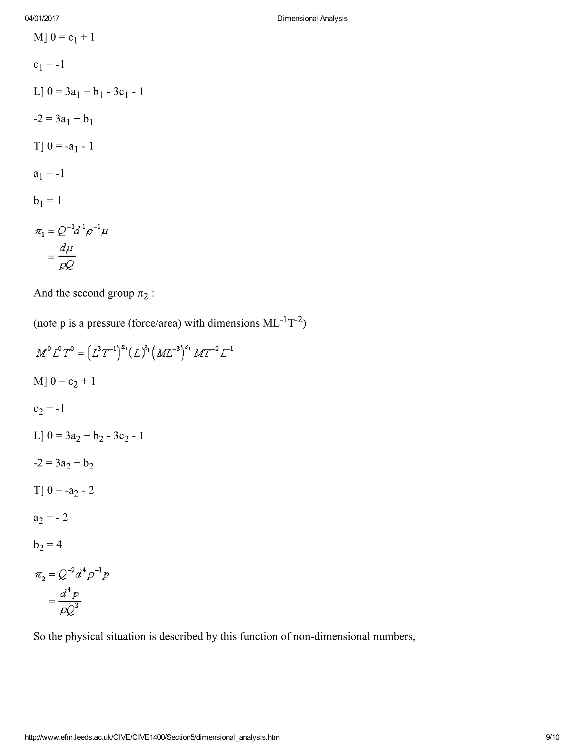 Dimensional analysis | PDF