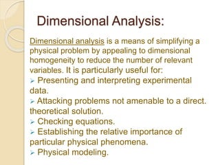 Dimensional analysis | PPTX