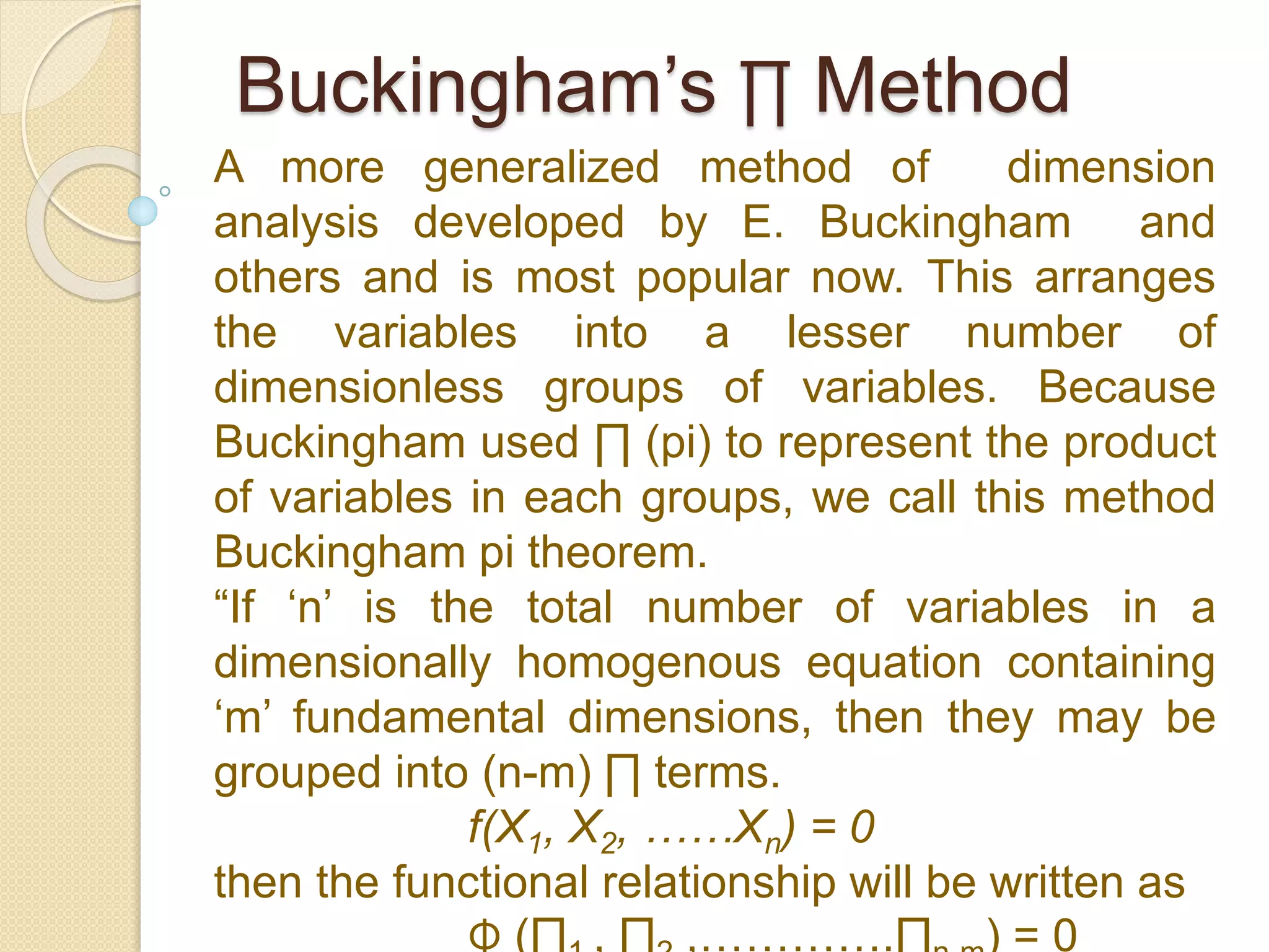 Dimensional analysis | PPTX