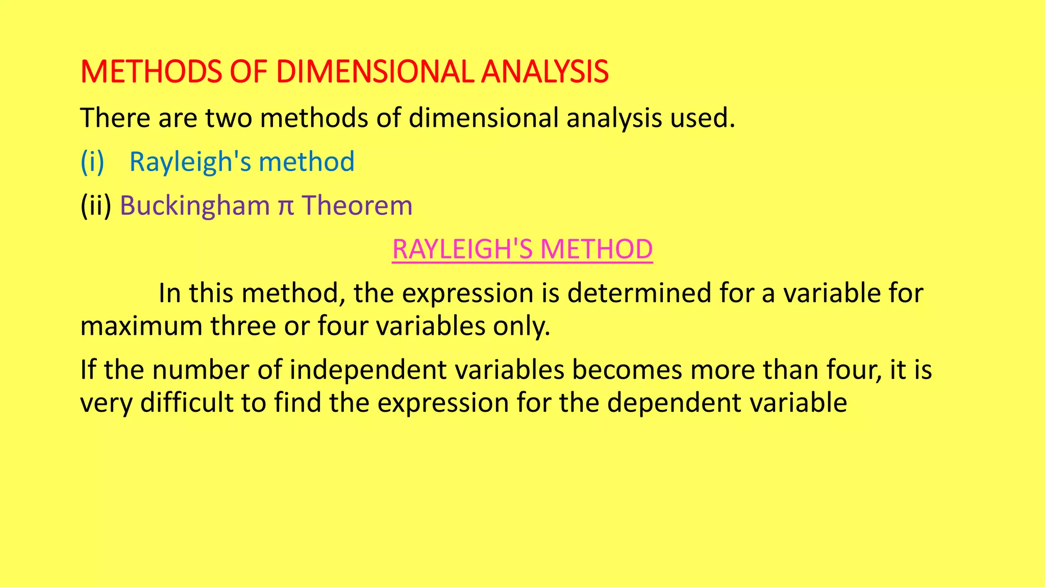 Dimensional analysis - Part 1 | PDF