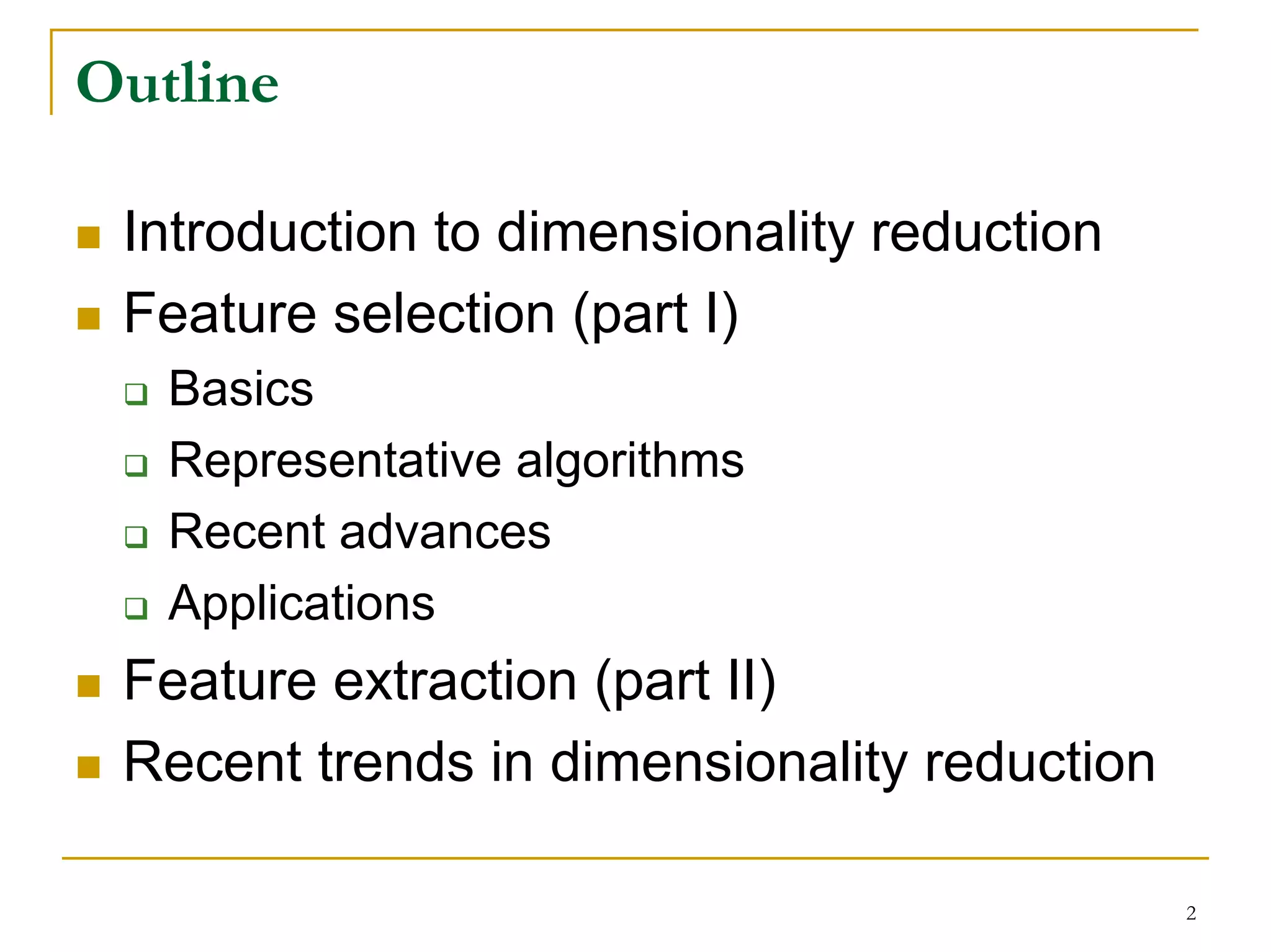 Dimensionality Reduction | PDF