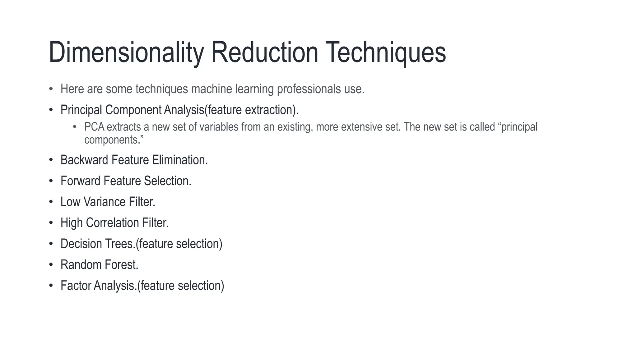 Dimensionality Reduction In Machine Learning Pptx Technology