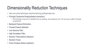 Dimensionality Reduction in Machine Learning | PPTX