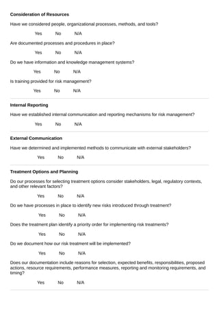 ISO 31000 checklist.pdf | Business Administration | Business