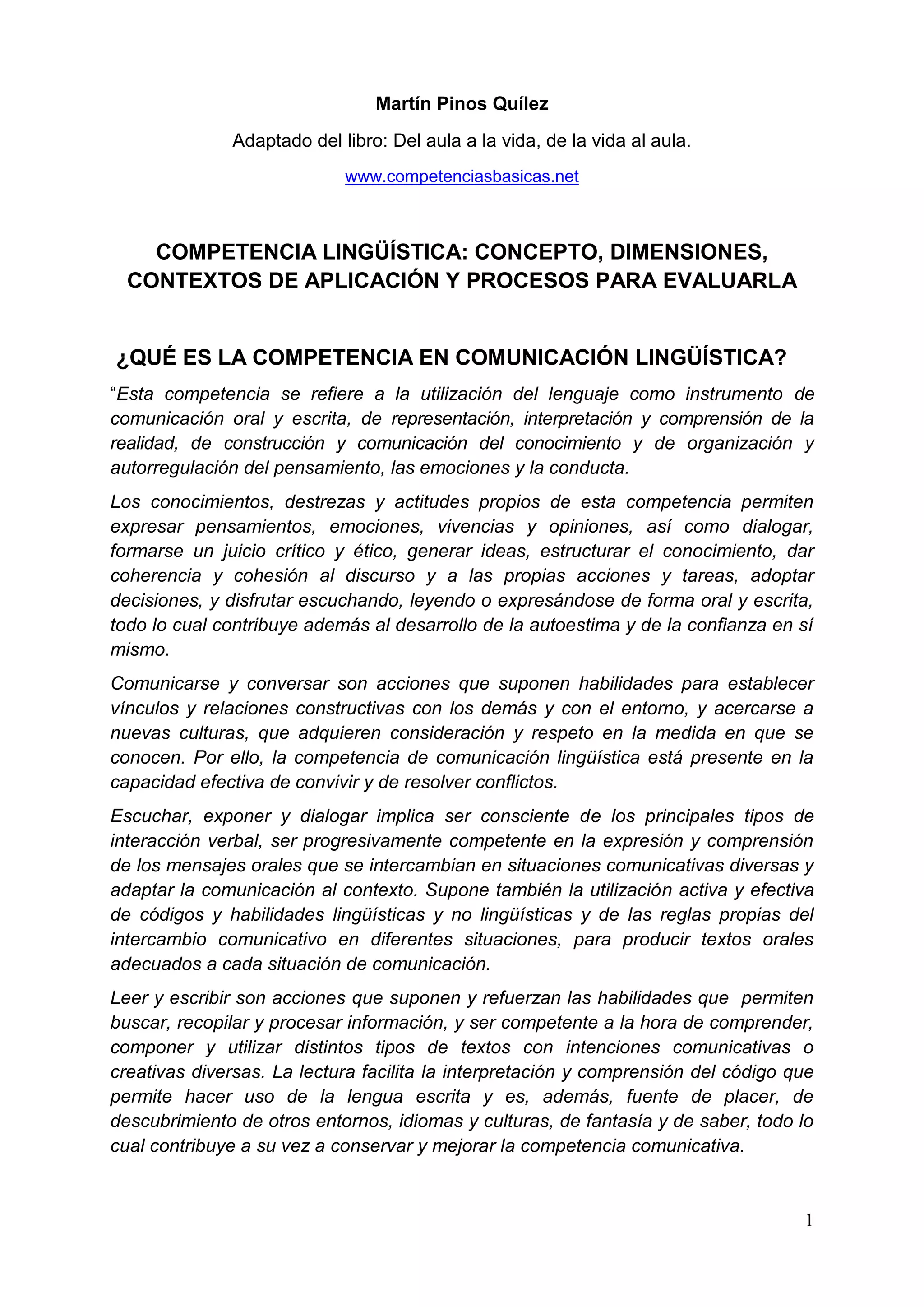 Dimensiones contextos de la c. linguistica | PDF