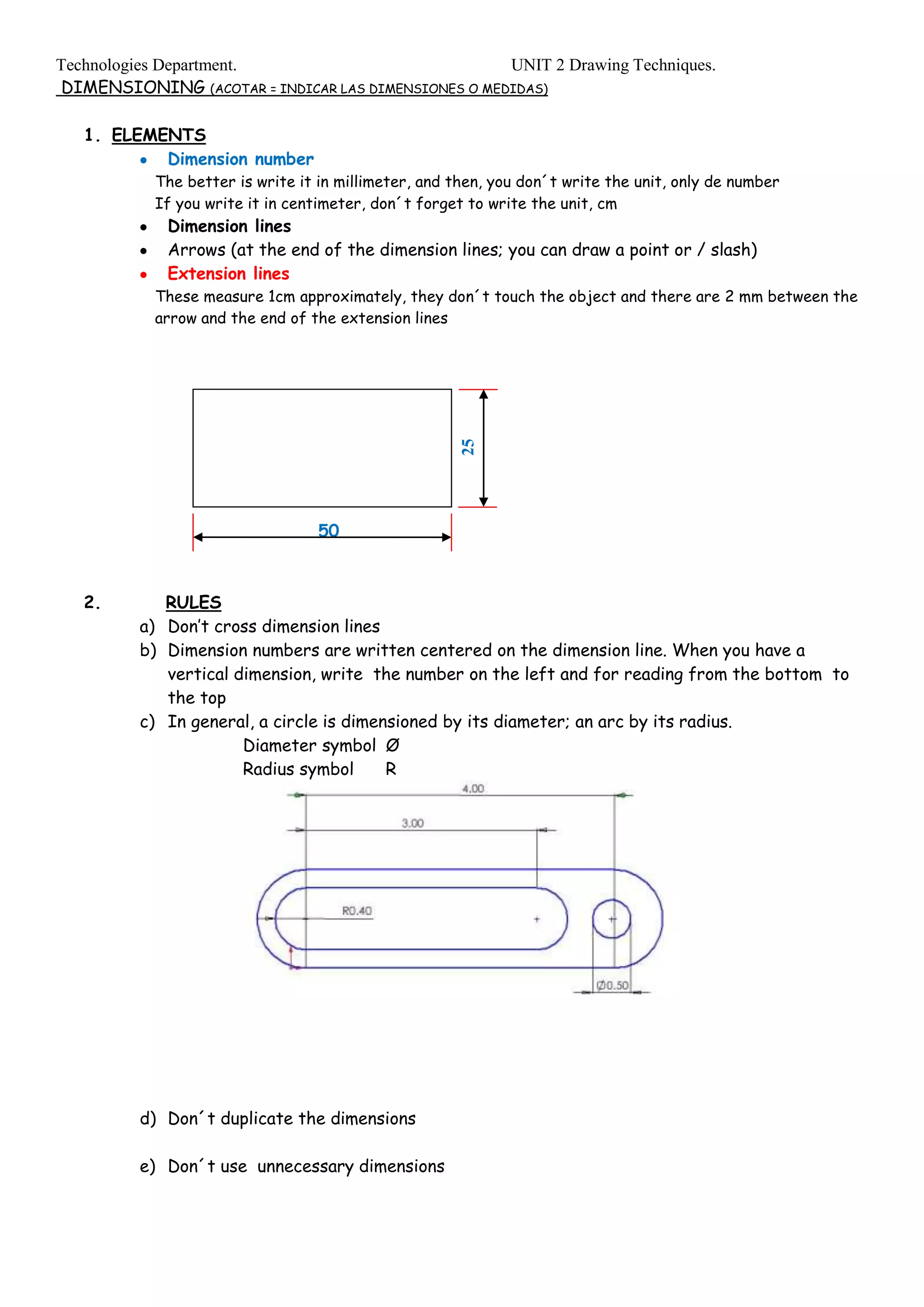 Dimensioning | DOCX | Drawing and Sketching | Arts and Crafts