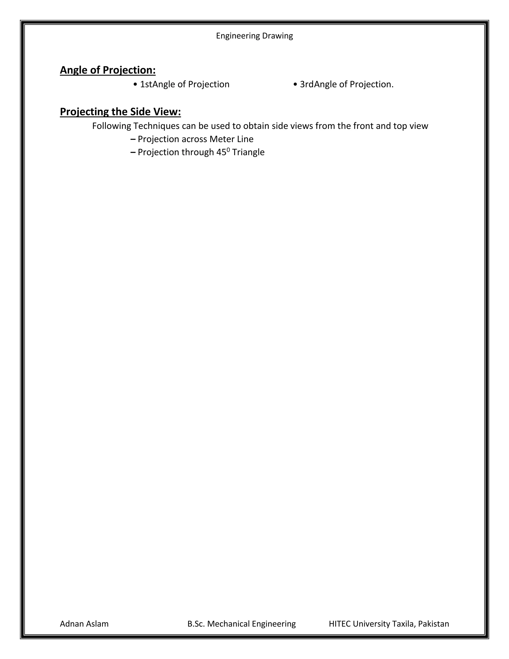 Basics Of Engineering Drawing (Dimensioning,Projections,Principle Views ...