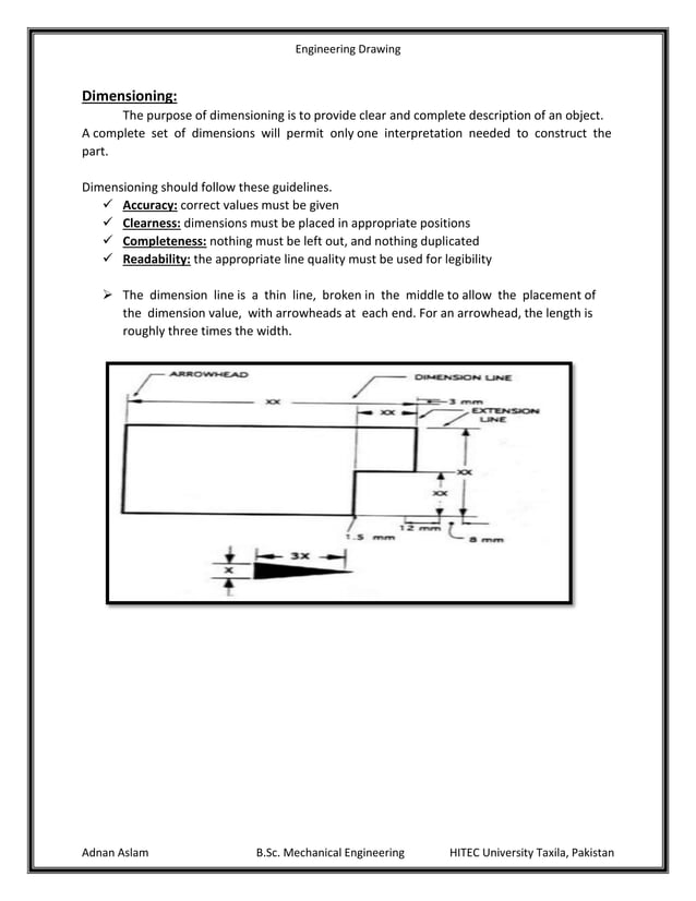 Basics Of Engineering Drawing (Dimensioning,Projections,Principle Views ...