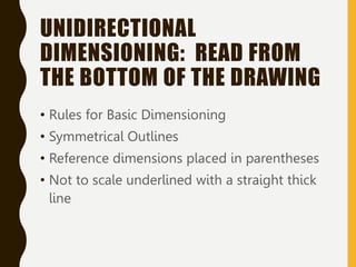 How to properly dimension an engineering drawing and good practices | PPT