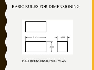 How to properly dimension an engineering drawing and good practices | PPT