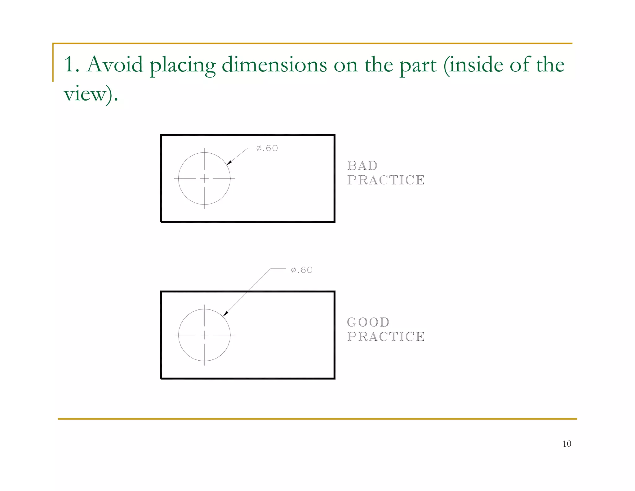 Dimensioning do's and don't | PDF