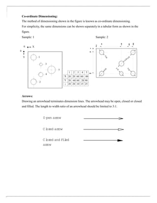 Dimensioning and notes | PDF