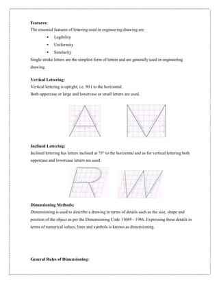 Dimensioning and notes | PDF