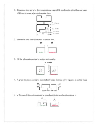 Dimensioning and notes | PDF