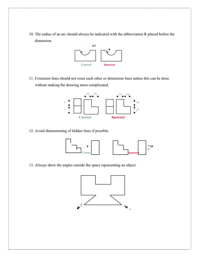Dimensioning and notes | PDF