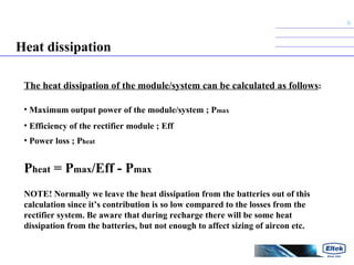 Dimensioning Of Dc Power Systems | PPT | Physics | Science