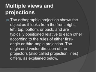 Dimensioning, scales, lines and multiple projections | PPTX