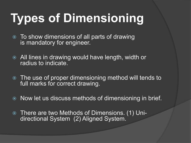 Dimensioning, scales, lines and multiple projections | PPTX | 3-D ...