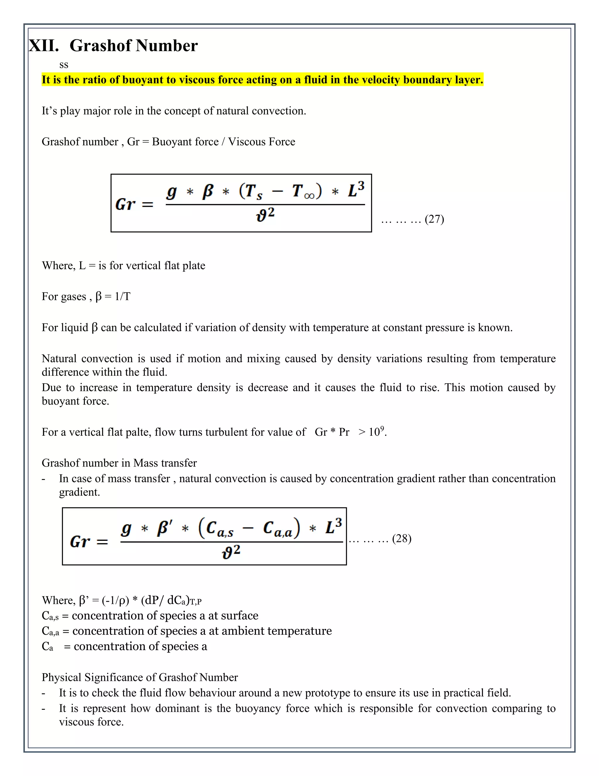 Dimensionless number in chemical engineering | PDF