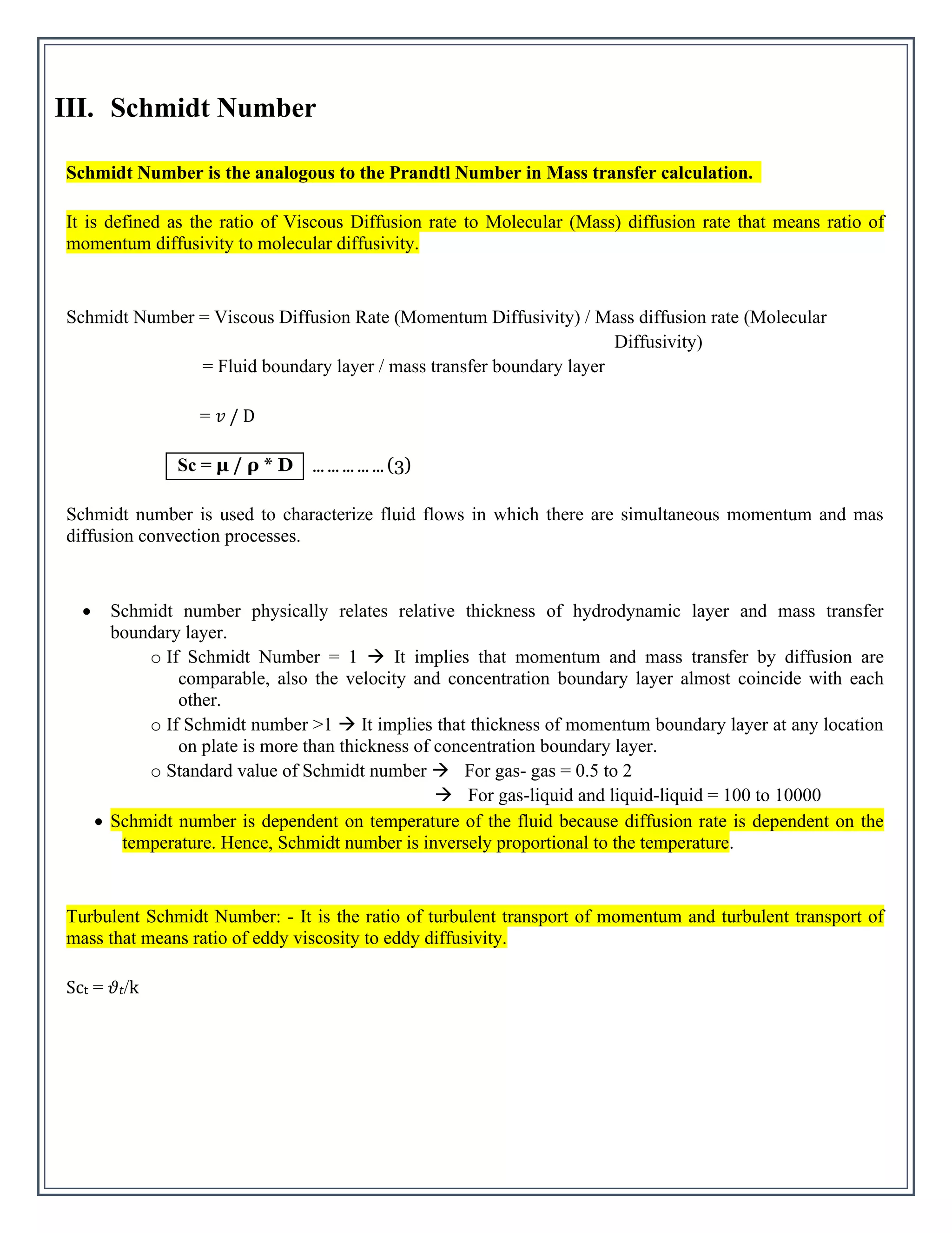 Dimensionless number in chemical engineering | PDF