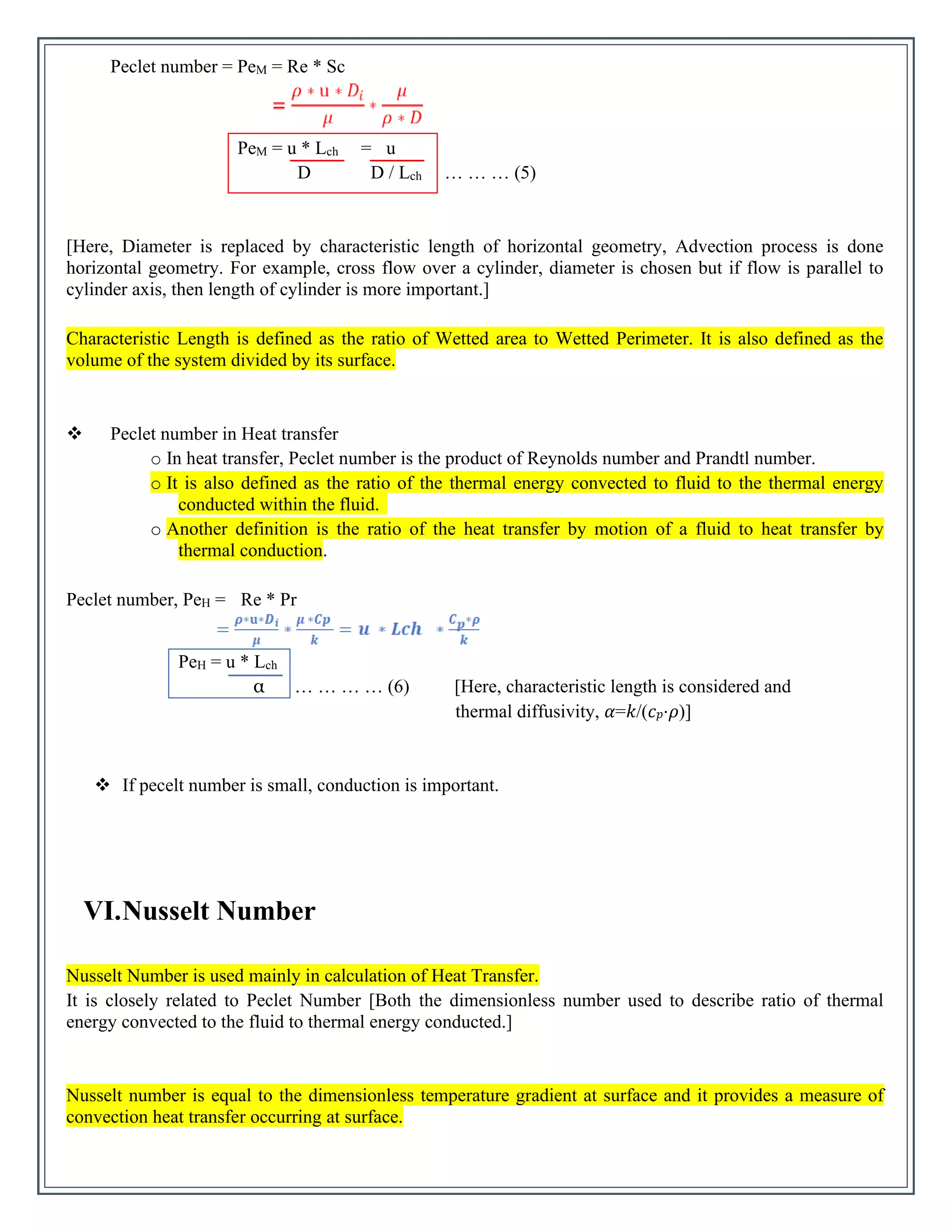 Dimensionless number in chemical engineering | PDF