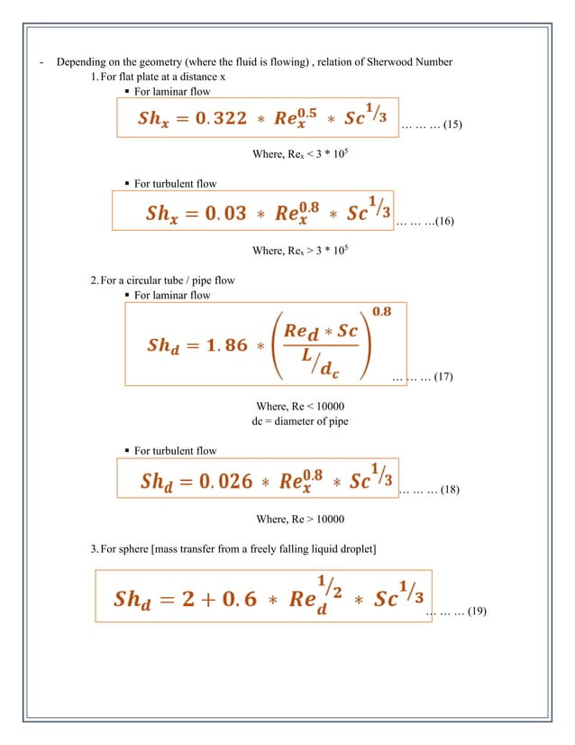 Dimensionless number in chemical engineering | PDF
