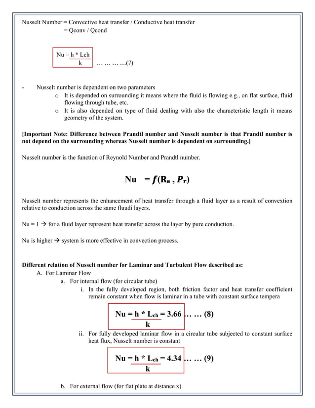 Dimensionless number in chemical engineering | PDF