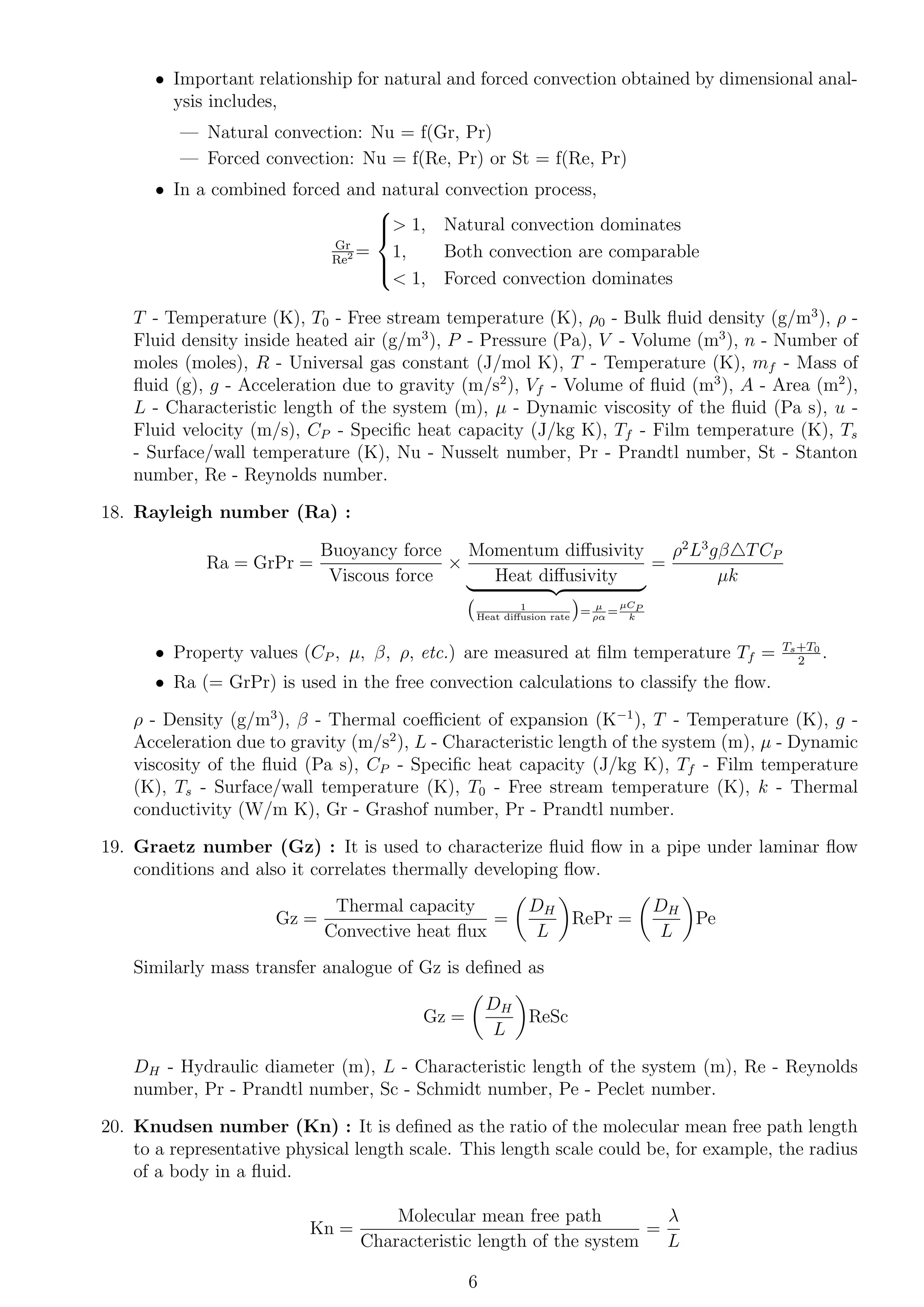 Dimensionless numbers | PDF