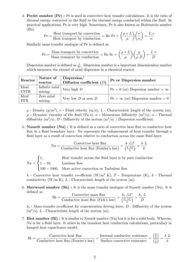 Dimensionless numbers | PDF