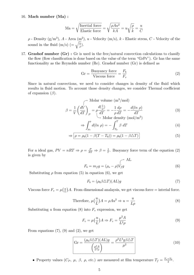 Dimensionless numbers | PDF