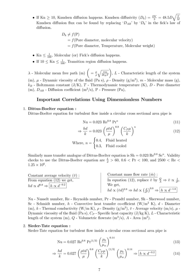 Dimensionless numbers | PDF