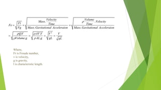 Dimension less numbers in applied fluid mechanics | PPTX