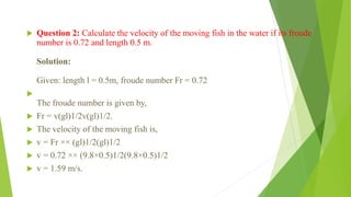 Dimension less numbers in applied fluid mechanics | PPTX