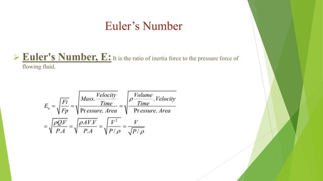Dimension less numbers in applied fluid mechanics | PPTX